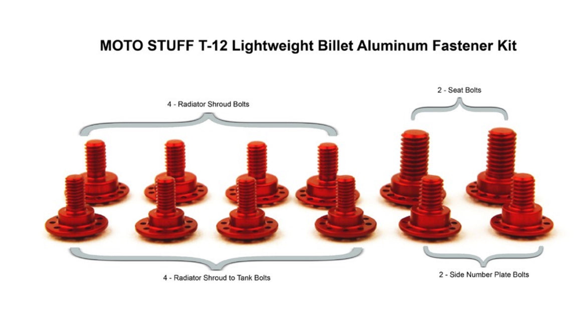 12 Bolt Billet Aluminum Body Fastener Kit – Moto Stuff LLC